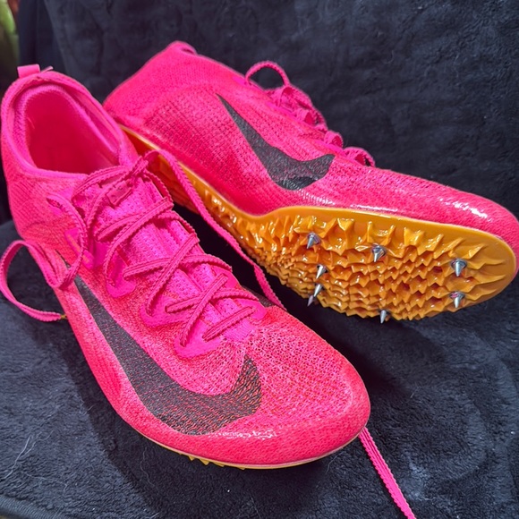 Nike | Shoes | Nike Pink And Orange Track Shoes With Cleated Sole ...